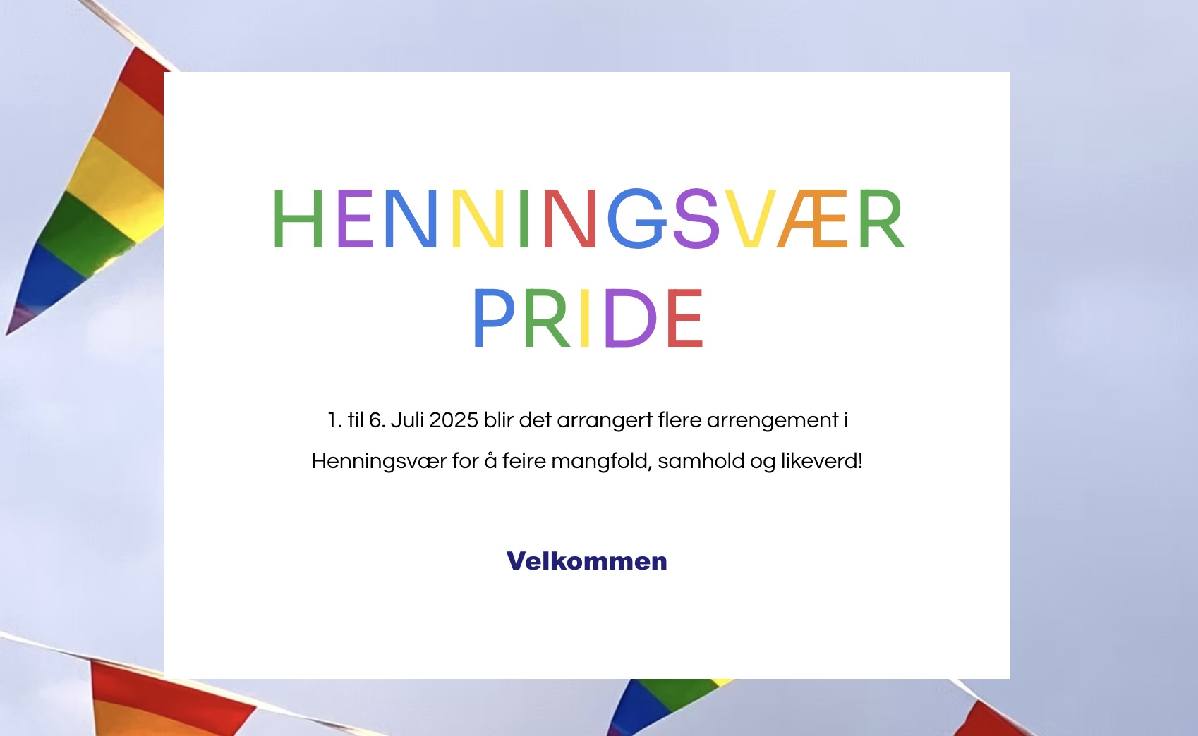 Henningsvær Pride 2025 – FRI – foreningen for kjønns- og ...